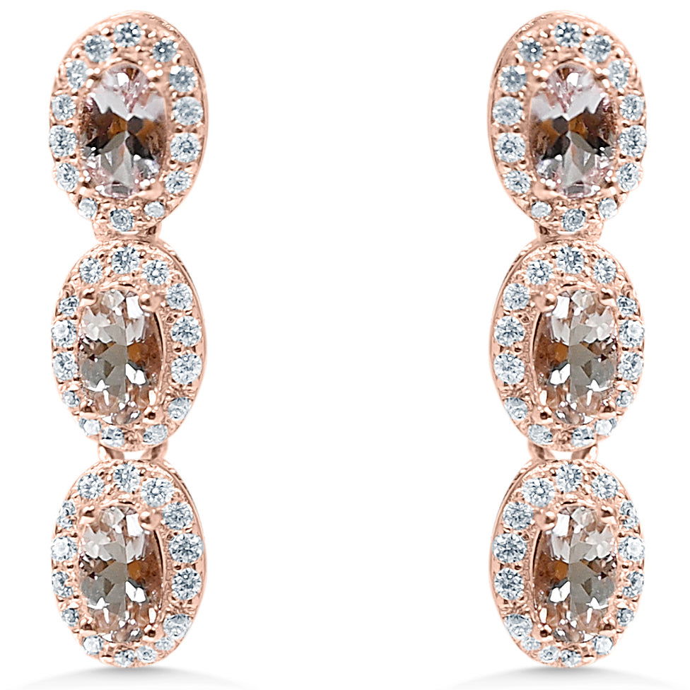 pink zirconia earrings